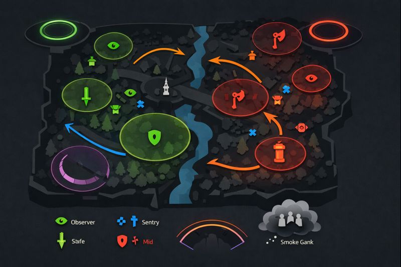 Dota 2 Vision Guide: Ward Placement, Dewarding, Map Control