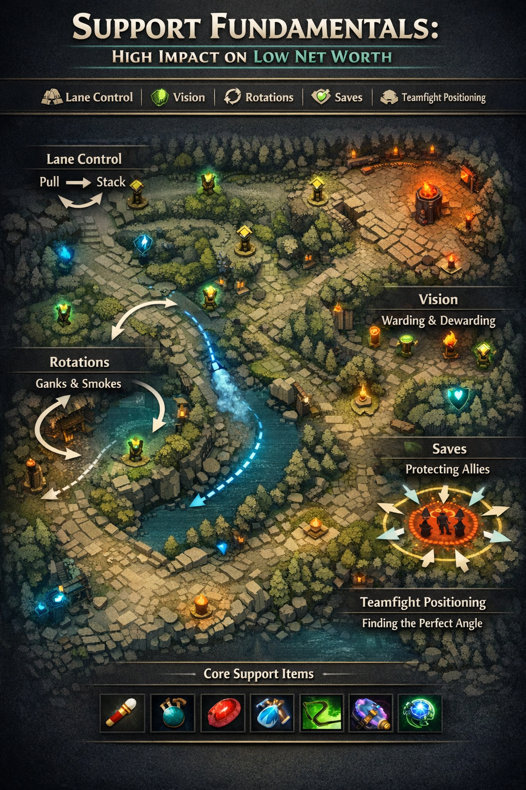 Dota 2 Support Fundamentals: High Impact on Low Net Worth